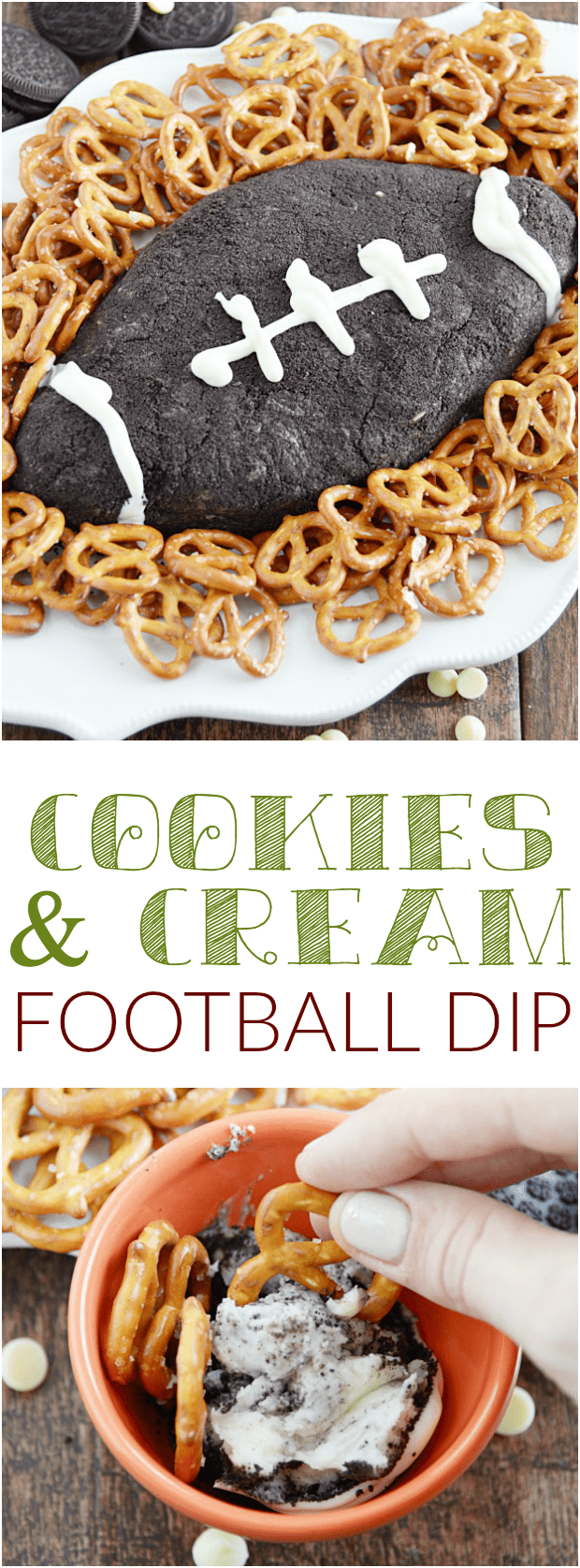 Cookies & Cream Football Cheese Ball Recipe - Something Swanky