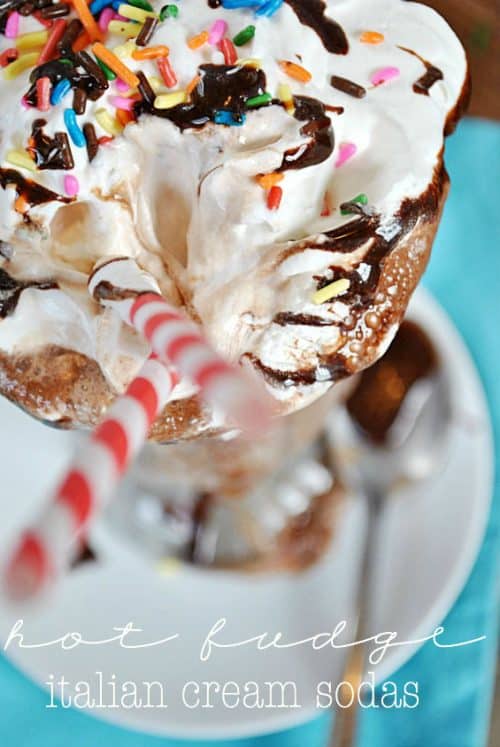 Hot Fudge Sundae Italian Cream Soda - Something Swanky