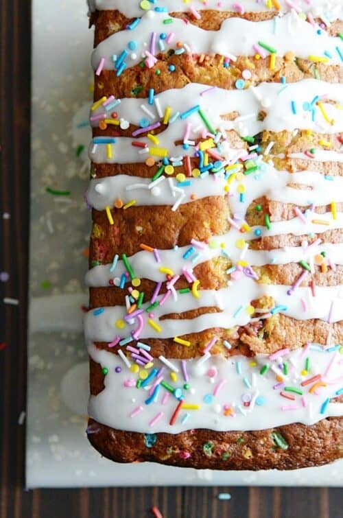 Birthday Cake Banana Bread Recipe - Something Swanky
