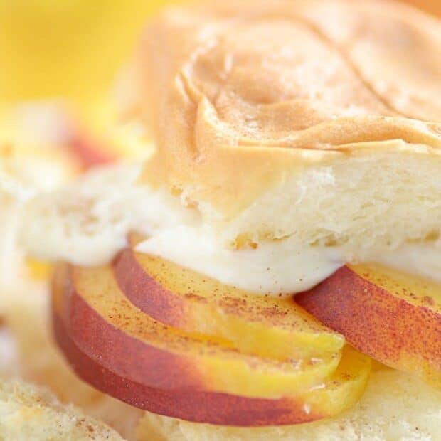 Peaches and Cream Sliders Recipe - Something Swanky