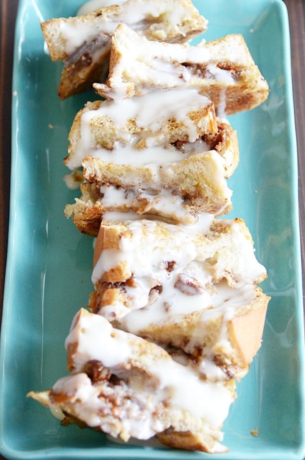 Cinnamon Roll Stuffed Baked French Toast Recipe - Something Swanky