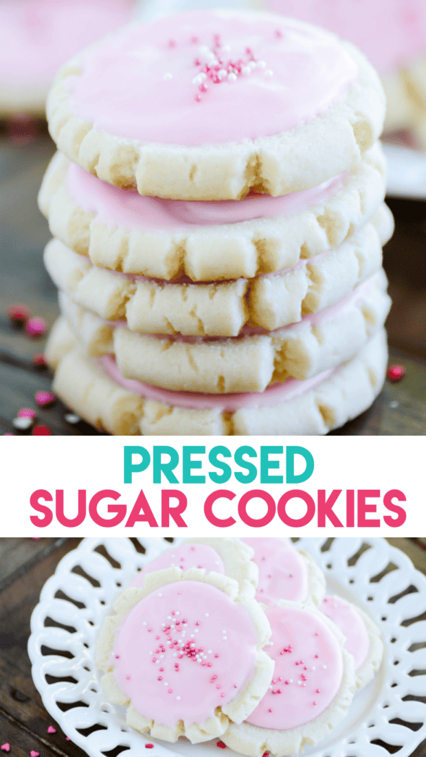 Pressed Sugar Cookies Recipe - Something Swanky