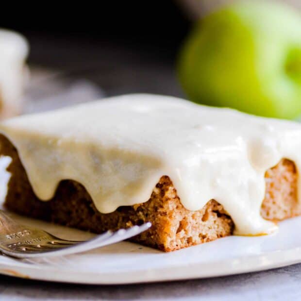 Caramel Apple Sheet Cake with Salted Caramel Icing