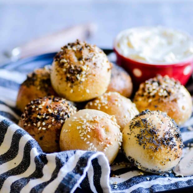 Semi-Homemade Mini Bagels - Something Swanky